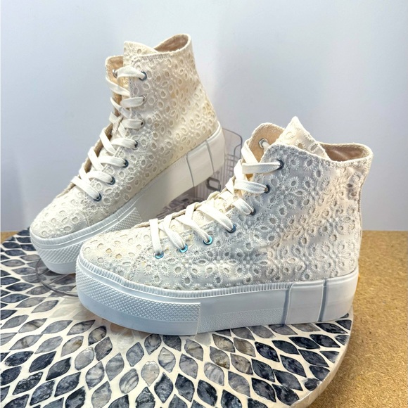 Bershka | Shoes | Breshka Hightop Platform Sneakers With Swiss ...